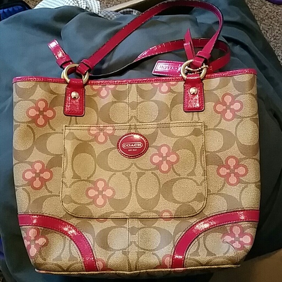 Coach | Bags | Coach Peyton Clover Spring Flower Blossom Handbag | Poshmark